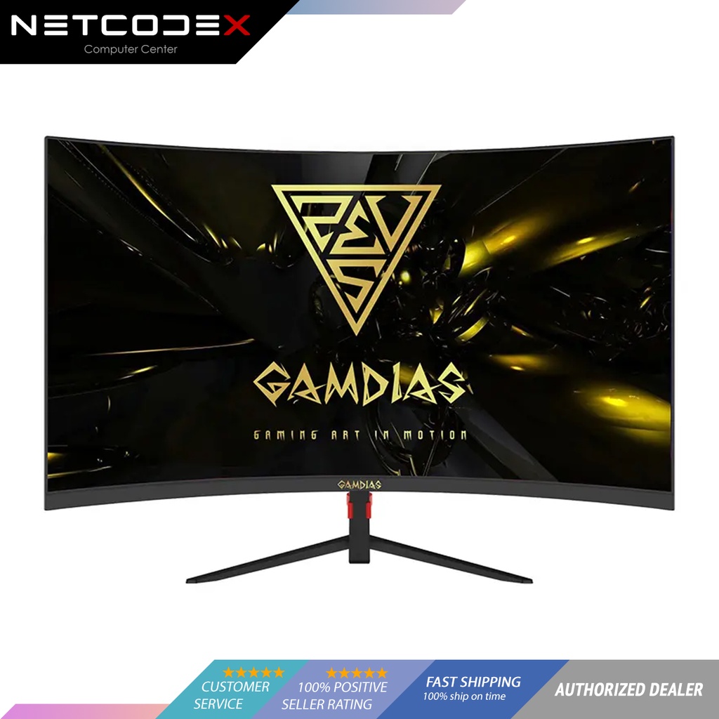 Gamdias Atlas HD27G 1ms 27" VA 165hz R1500 Curved Gaming Monitor HDMI ...