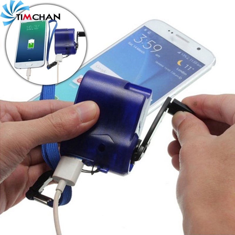 Mini Manual Charger Outdoor Standby Power Supply USB Hand-Crank Mobile ...