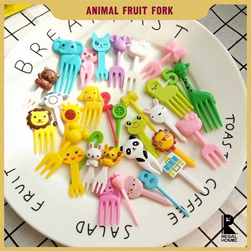 10pcs/Pack Cute Mini Fork Bento Food Picks Snacks Cake Dessert | Shopee ...