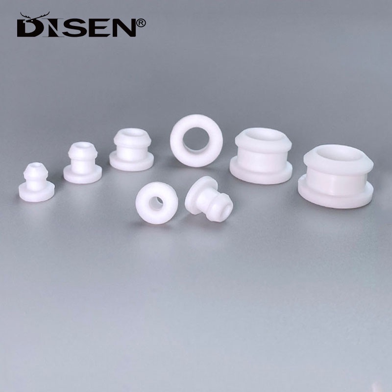 White 17mm-50.6mm Silicone Rubber Snap-on Grommet Hole Plugs End Caps ...