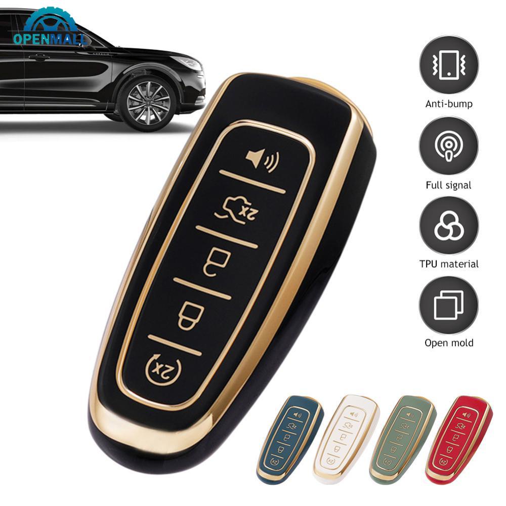OPENMALL 5 Button TPU Car Key Cover Case for Ford Edge Explorer Escape ...