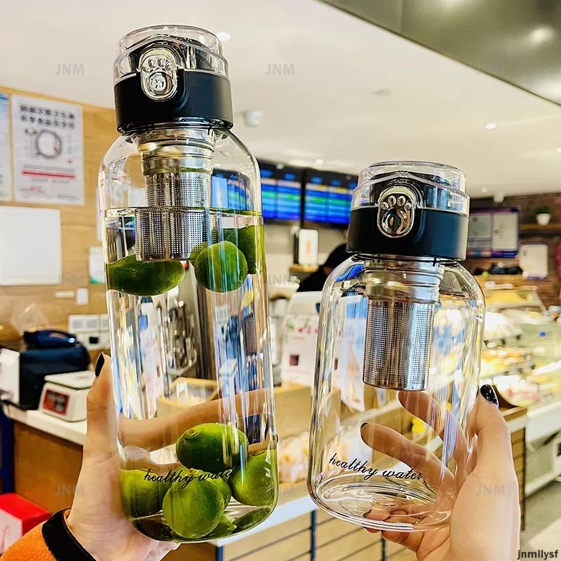 Large Capacity Clear Glass Water Bottle High Bhorosilica Glass Water ...