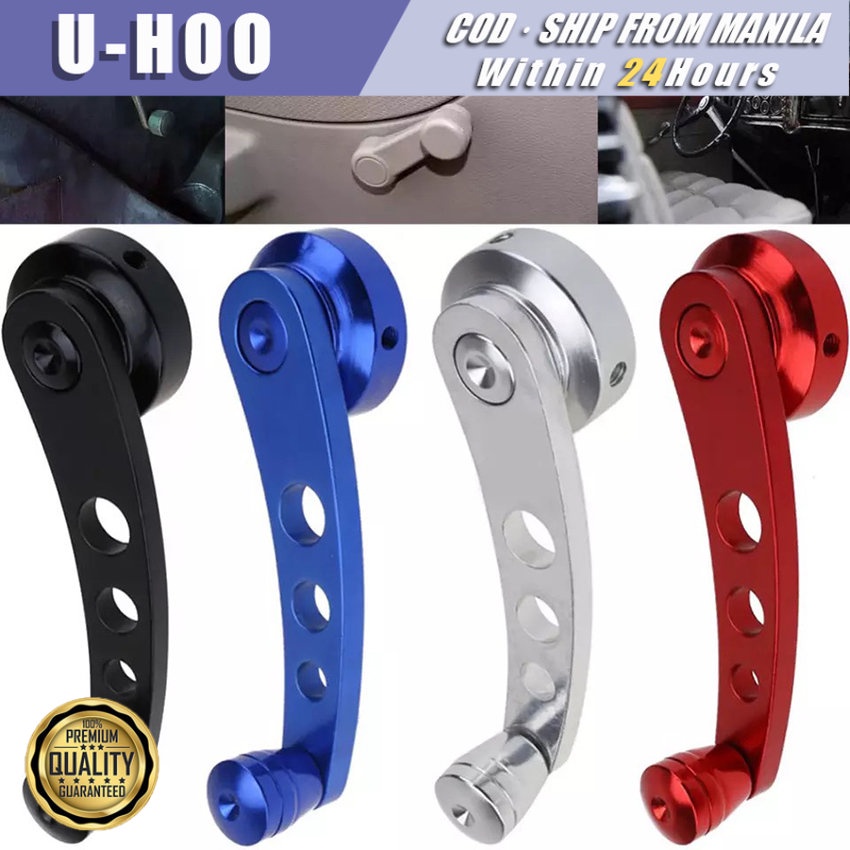 2pcs Universal Car Window Handle Winder Riser Replacement Aluminum ...