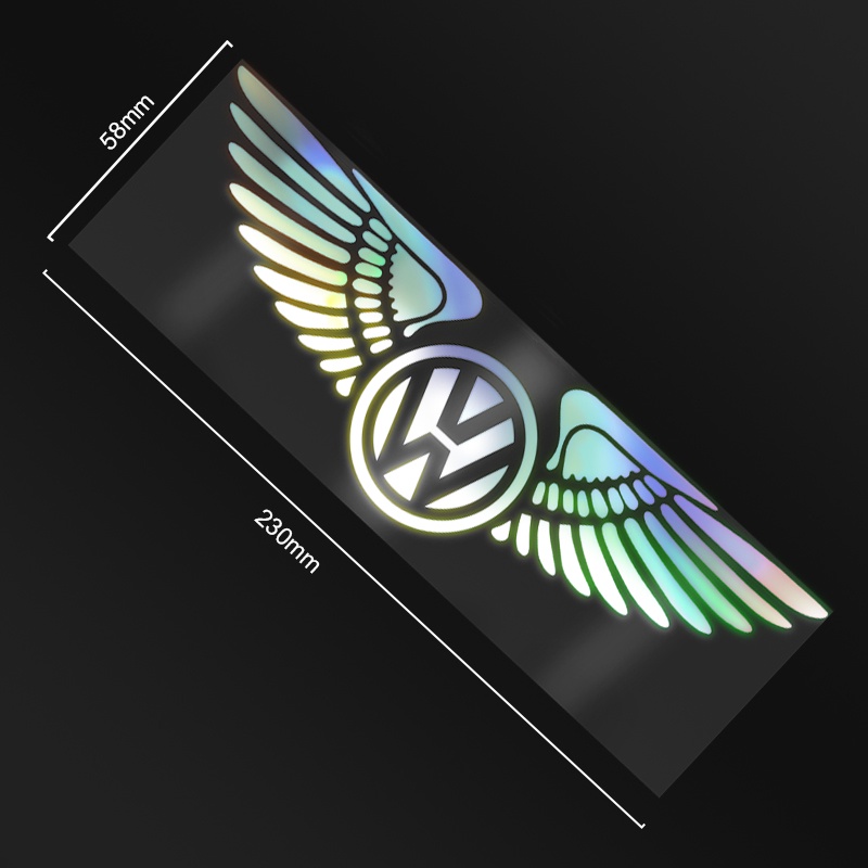 1Pcs Car Stickers Angel Wings PVC Stickers Decals Waterproof Decal For ...