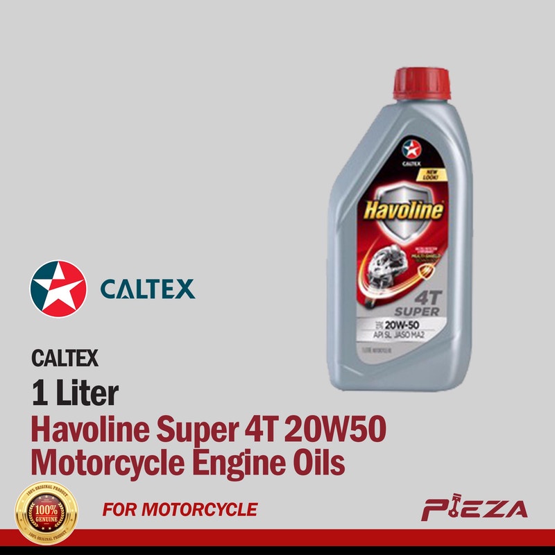 CALTEX Havoline Super 4T 20W50 Motorcycle Engine Oils 1L | Shopee ...