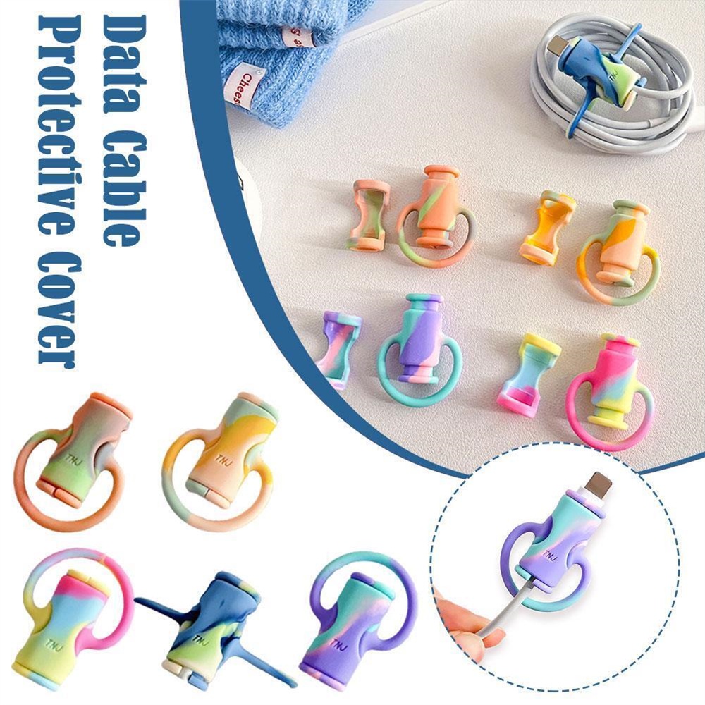 Mini 2 In 1 Data Cable Protector Cover, Cute Cable Winder Protection ...
