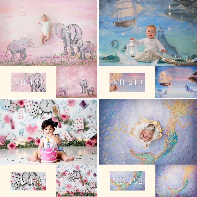 Newborn Baby Photography Backdrops Customized Baby Shower Birthday ...