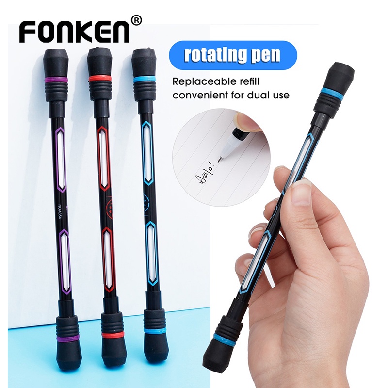 Fonken Spinning Pen Rolling Finger Rotating Balance Refill Stress ...