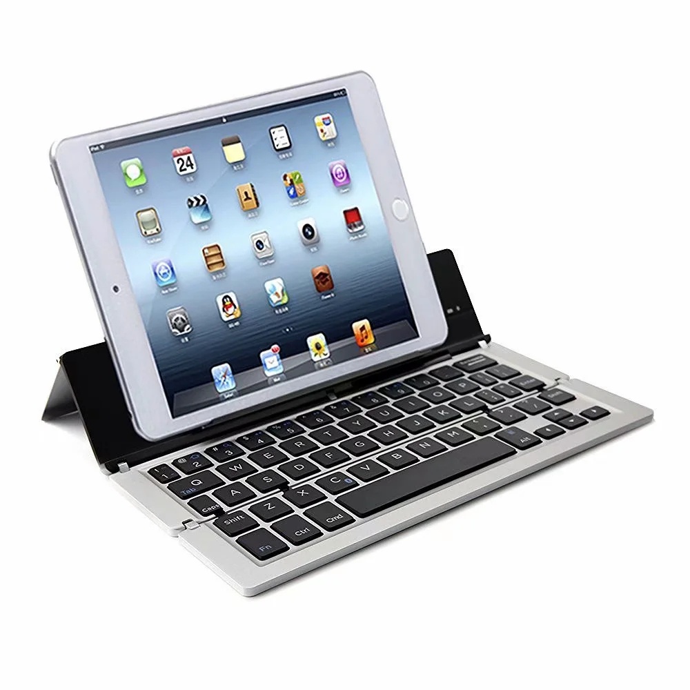 mini universal portable IOS Android Tablet PC mobile computer triple folding wireless keyboard ...