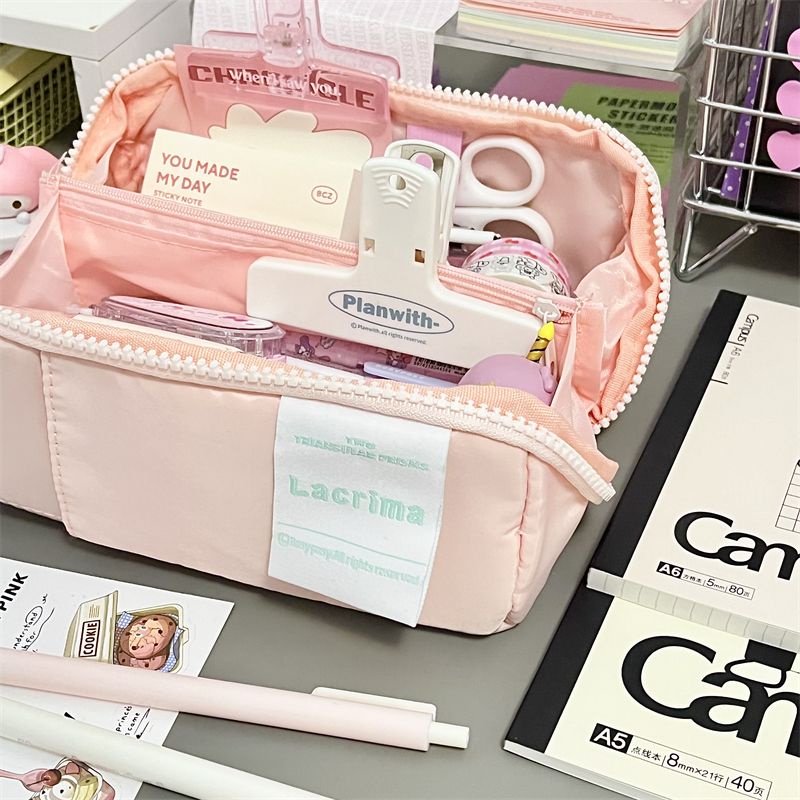 Cute Pencil Case pouch aesthetic large capacity for girls pink pencil ...