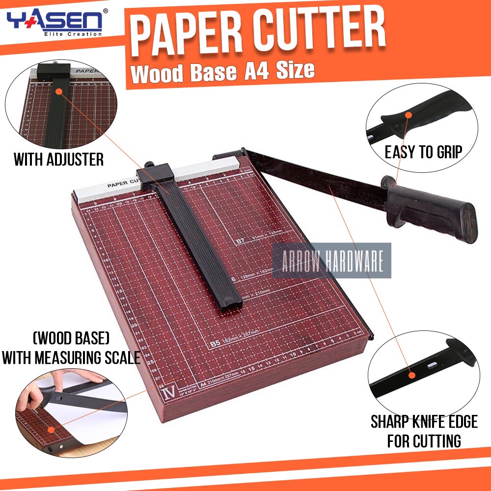 Bat Officom Paper Cutter Wood A4 Manual Paper Cutter Office Photo Paper ...