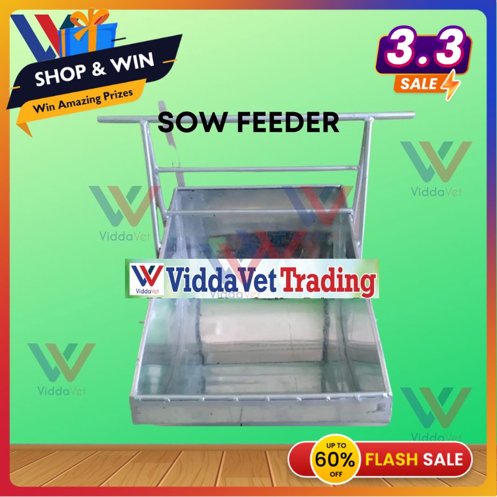 PIg Sow Feeder 1 pc with free 2 pcs galvanize doorlock for adult pig ...