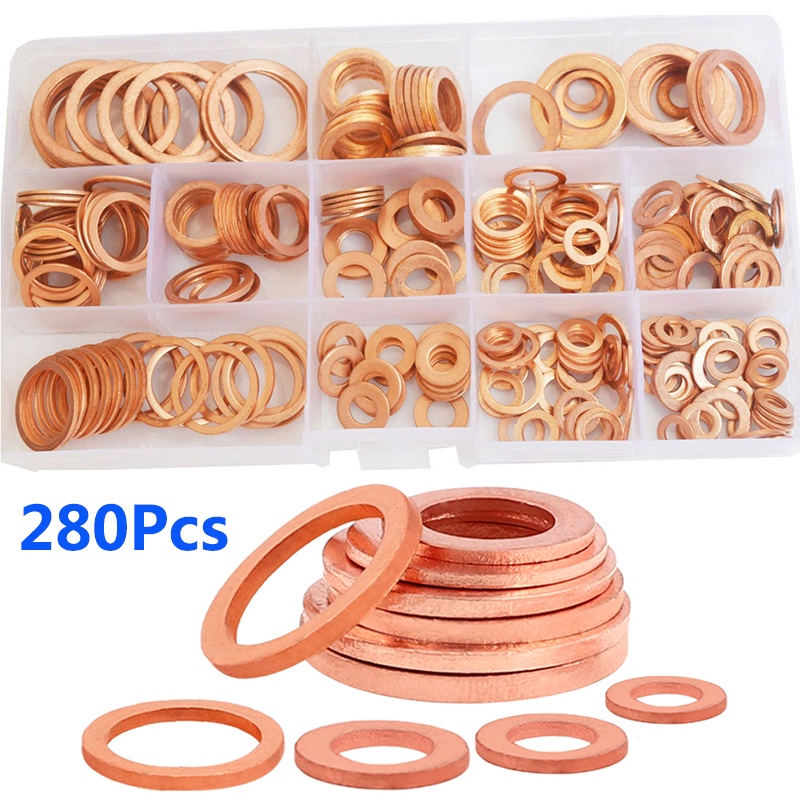 Washer M5 M6 M8 M10 M12 M14 M16 M20 Copper Washer Gasket Nut and Bolt ...