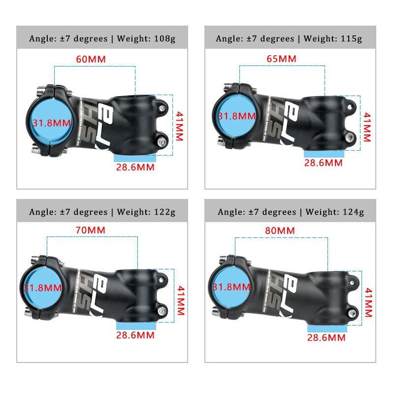 SHIKRA Bicycle Stem Ultralight Stem 31.8mm Handlebar Stem Mountain Road ...