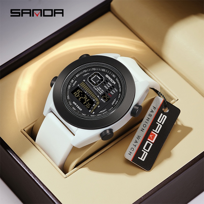 Sanda Noctilucent Electronic Digital Led Luxury Men's Waterproof Sports ...