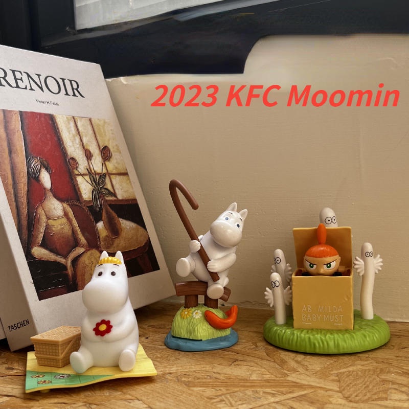 2023 KFC Moomin toys, night lights, KFC Moomin family a set of three ...