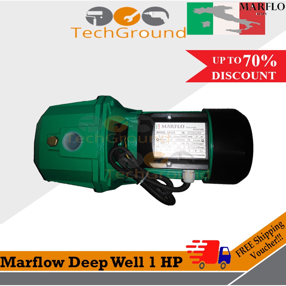 Marflo Deepwell Electric Water Pump 1HP | Shopee Philippines