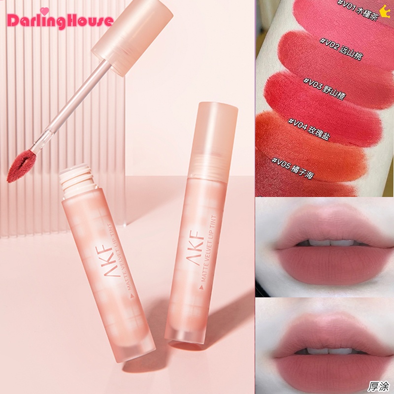 AKF MATTE VELVET LIP TINT LIPGLOSS LIPSTICK 2.5g | Shopee Philippines