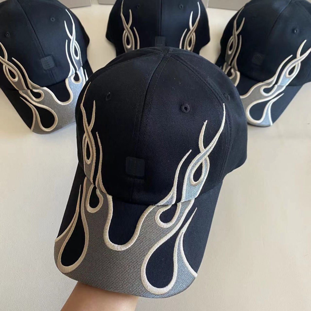 2025 New Style Flame Baseball Cap Men Women Street Trendy Versatile ...