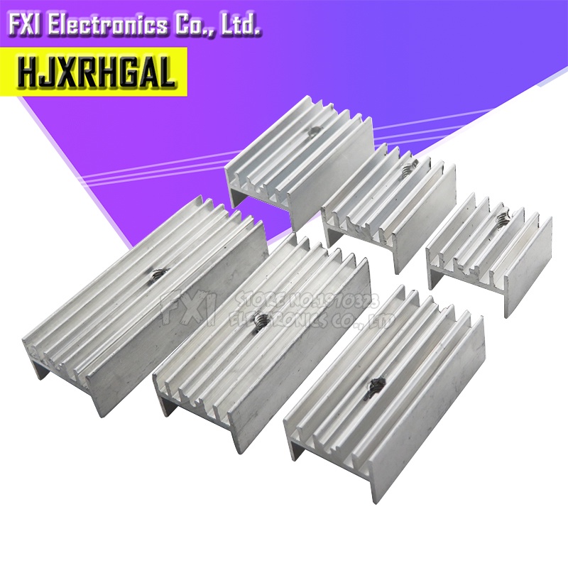 10Pcs 15 * 10 * 16/20/22/25/30/35/40/50 Transistor Aluminum Heatsink ...
