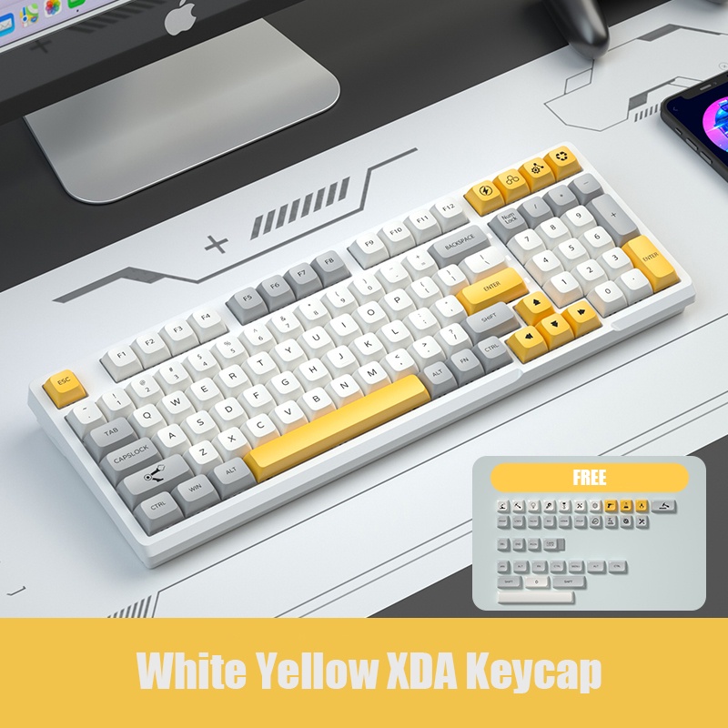 WEIKAV WK980 Wireless Mechanical Keyboard Hot-Swap RGB Wireless/Cable ...