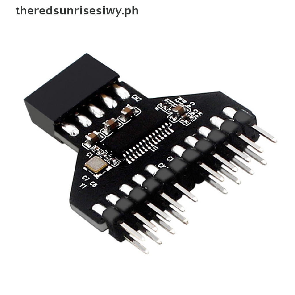 [TDW] USB 2.0 1 To 2 Port 9 Pin Cable Adapter Motherboard Front Panel ...