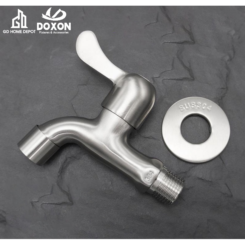 Doxon High Quality SUS304 Stainless Steel Cold Tap Wall Faucet | Shopee ...