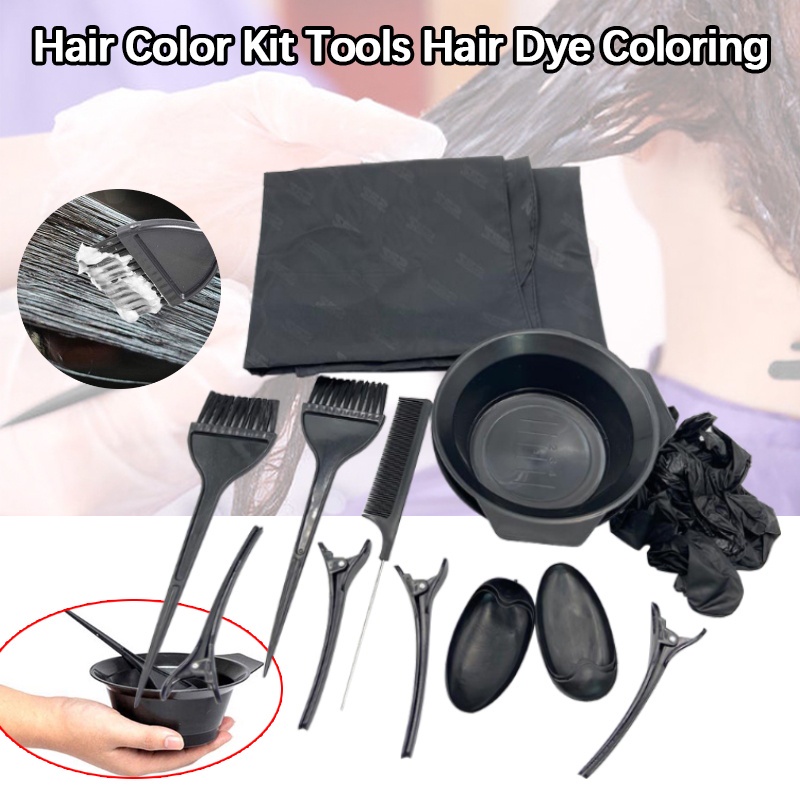 Hair Color Kit Tools Hair Dye Coloring DIY Beauty Salon Tool Set Mixing ...