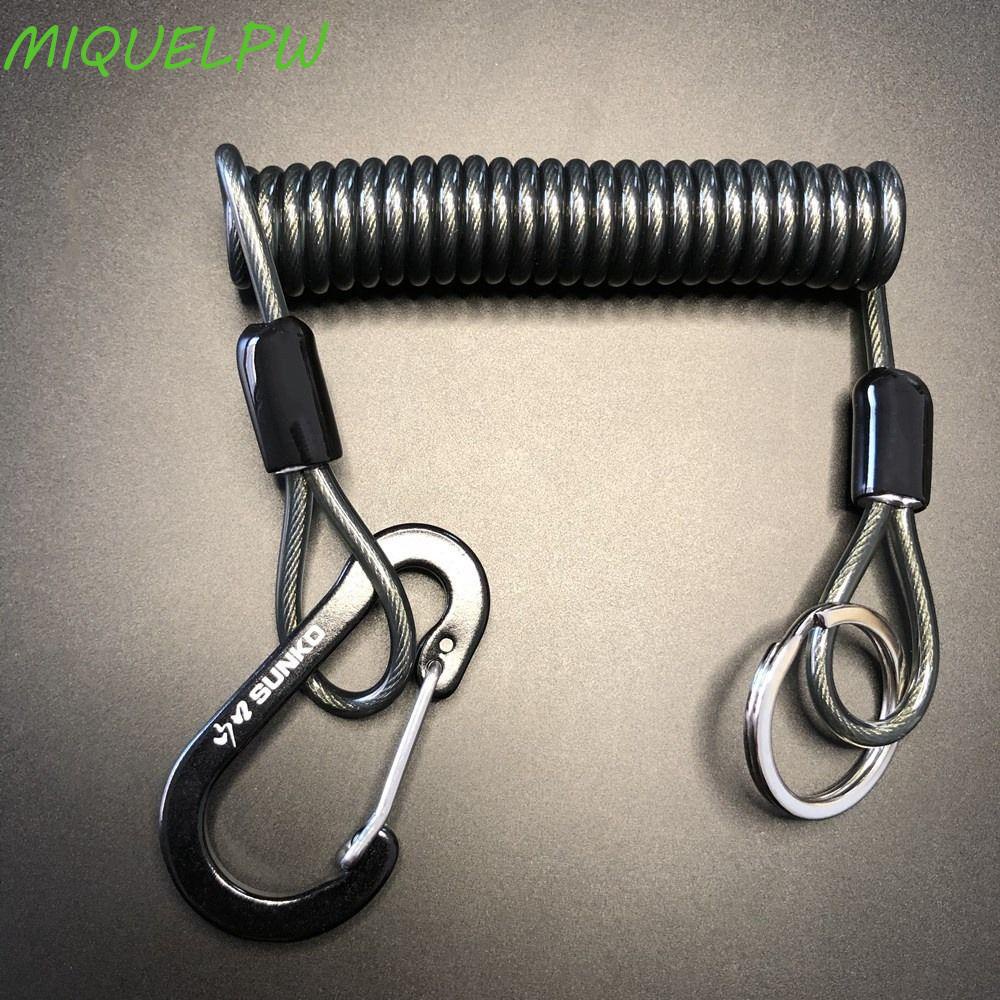 MIQUELPW Fishing Missed Rope Heavy Duty Lockable Elastic Coil Key Cord ...