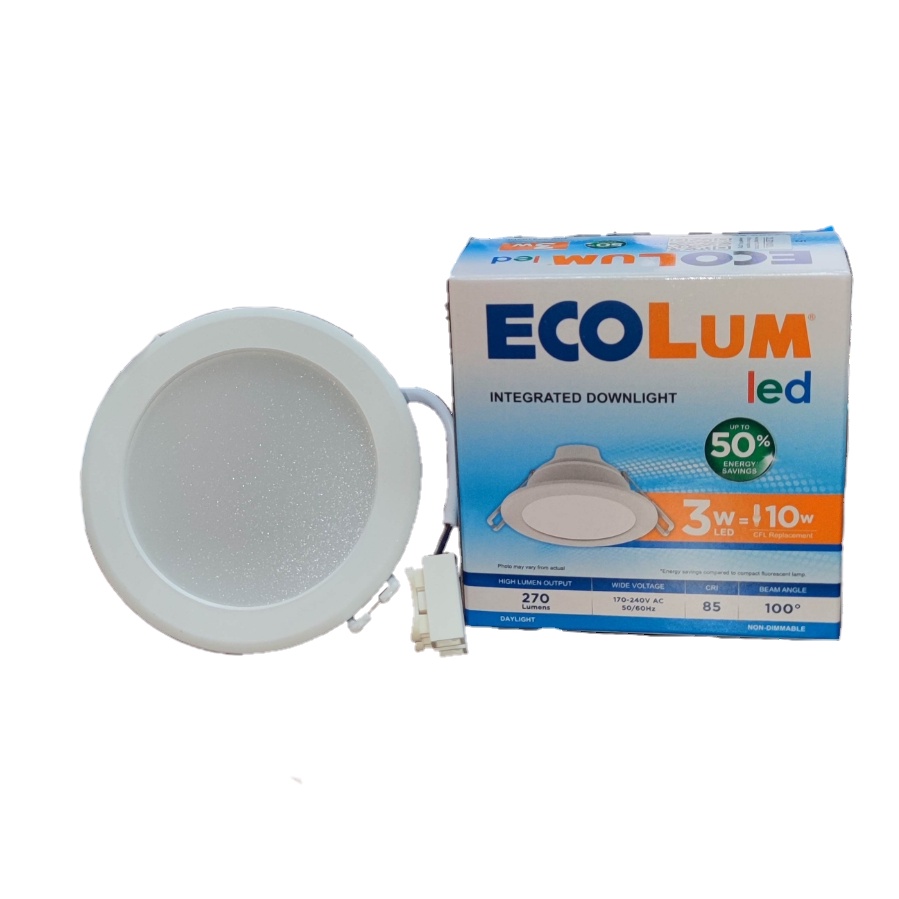 Ecolum 3W LED Downlight Daylight 6500K 220V - CDL223103DL | Shopee ...