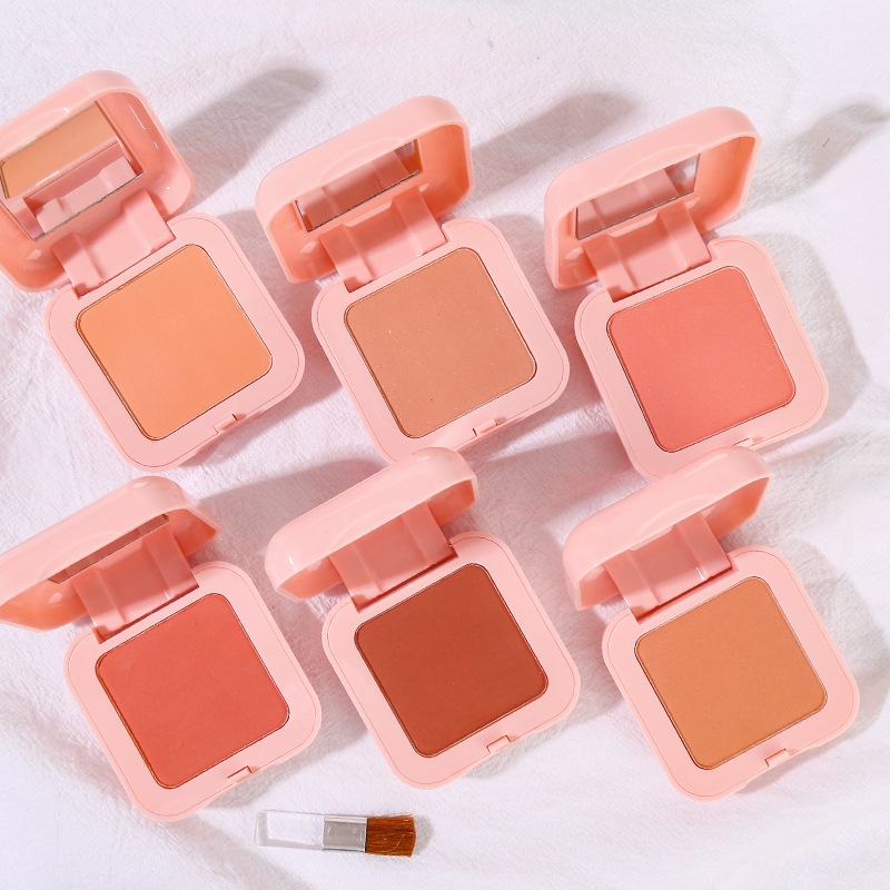 Natural Blush Baked Cheek Face Blusher Texture Matte Face Base 6 Colors ...