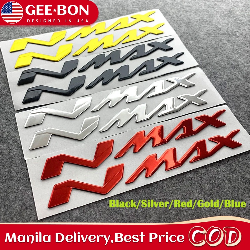 GEEBON 2pcs NMAX Emblem Yamaha N MAX N-MAX Motorcycle 3D Sticker Decal ...