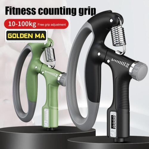 100KG Adjustable Heavy Grip Fitness Electronic Counter Hand Grip Wrist ...