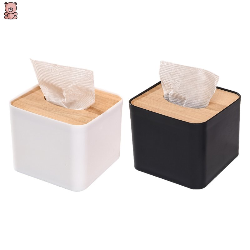 Home Tissue Paper Dispenser White Tissue Box Napkin Containers With ...