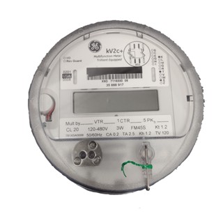GE/ALCARA KWH Electric Meter CT Rated 3 Phase 4 Wire 120V -480VAC 13 ...
