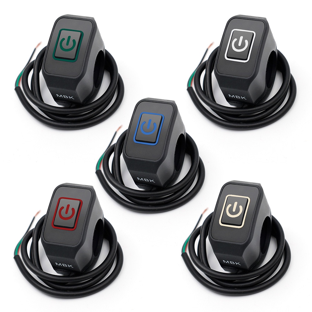 7/8'' Motorcycle Handlebar Switch with LED Light Momentry Buttton for ...