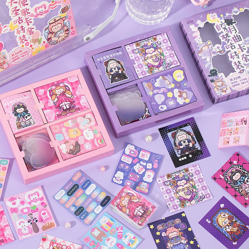 Midoo 15pcs/lot Cute Sticker Guka Set Lovely Girl Adhensive Labels ...