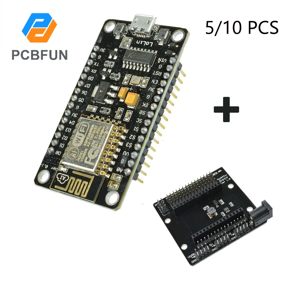 Pcbfun 5pcs10pcs Nodemcu V3 Esp8266 Esp 12e Wifi Networking Wireless Internet Development Board