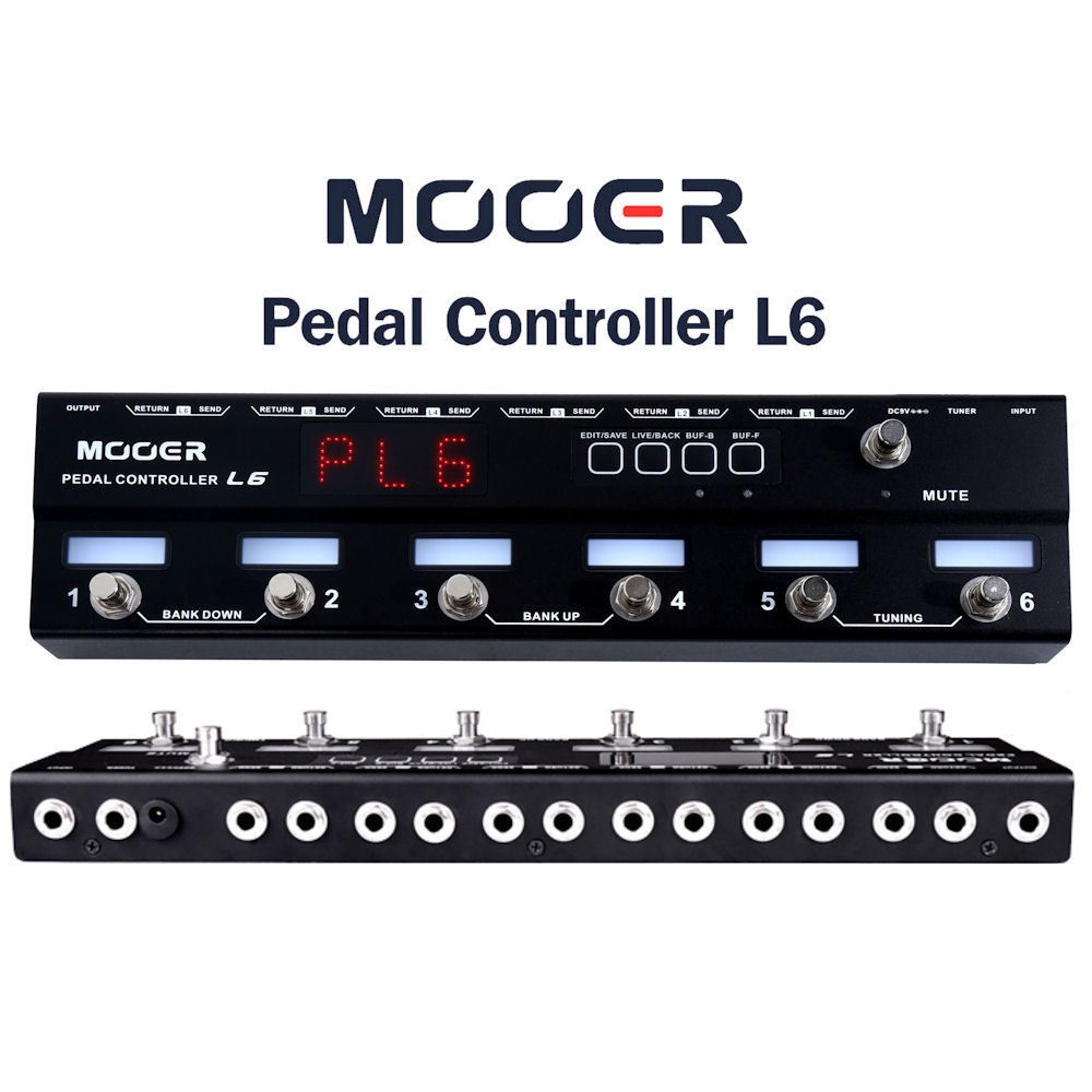 Mooer PCL6 Pedal Controller Programmable Loopswitcher with 6 Loops L6 ...