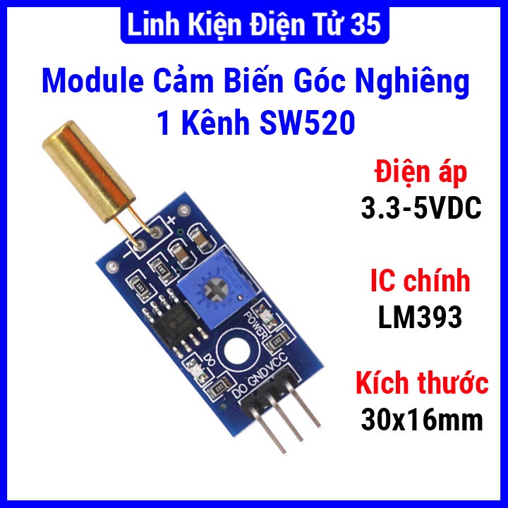 Sw520 1-channel Tilt angle Sensor Module (Tilt Sensor) has high ...