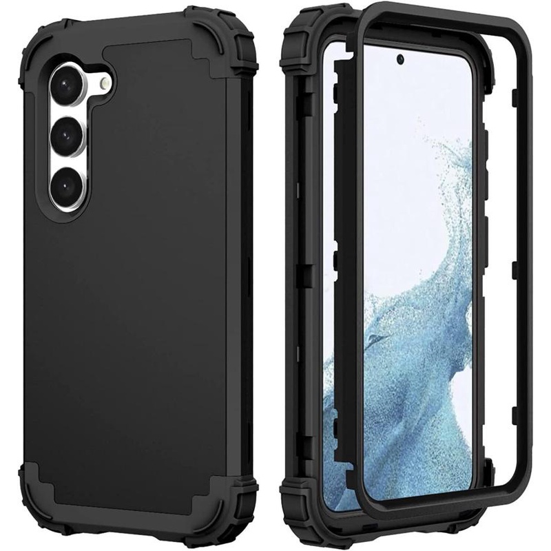 Rugged 3 in 1 Heavy Duty Sturdy Shockproof Case for Samsung Galaxy S25 ...