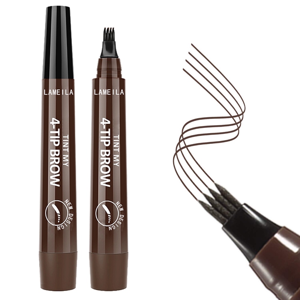 Eyebrow Pencil with 4 Micro-Fork Tips, Microblading Tint Tattoo Pen ...