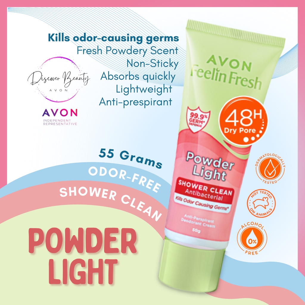 Avon Feelin fresh POWDER LIGHT Quelch | Shopee Philippines