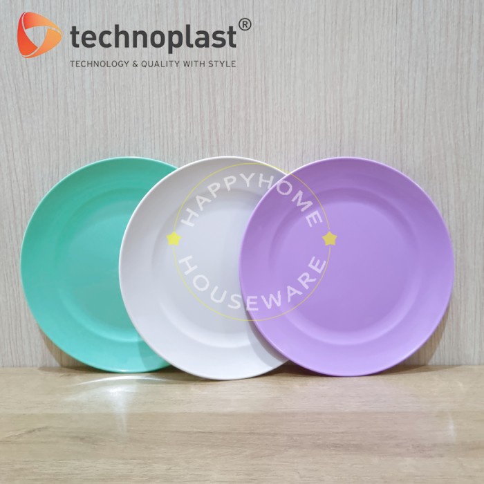 New!! Fun-Tastic Lilac Set Of 3Pcs Plate/Flat Plate 9In Large | Shopee ...
