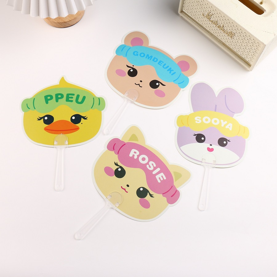 KPOP LISA JENNIE Cute Cartoon PVC Fan MY SWEET HOME ROSIE JISOO Cartoon ...