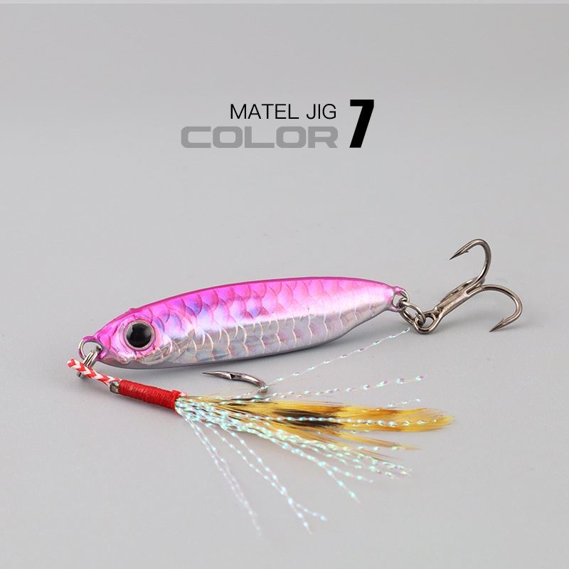 New Fishing Lure Jigging Hook Fishing Spinner Bait 7g/10g/15g/20g/30g Laser Metal Jig Spoon ...