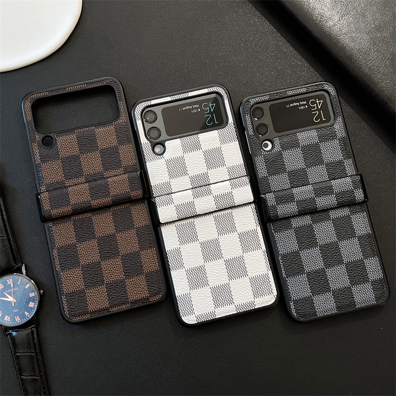 Luxury PU Geometric Patterns Leather Case For Samsung Galaxy Z Flip 4 Z ...