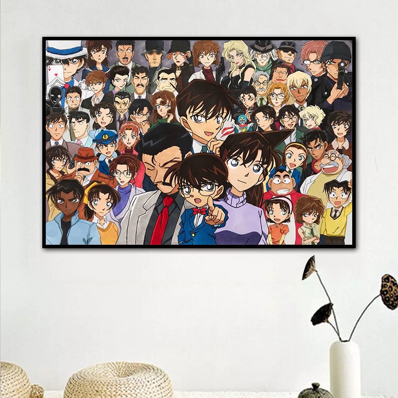 Anime Character Detective Conan diy Digital Oil Painting Conan Family ...