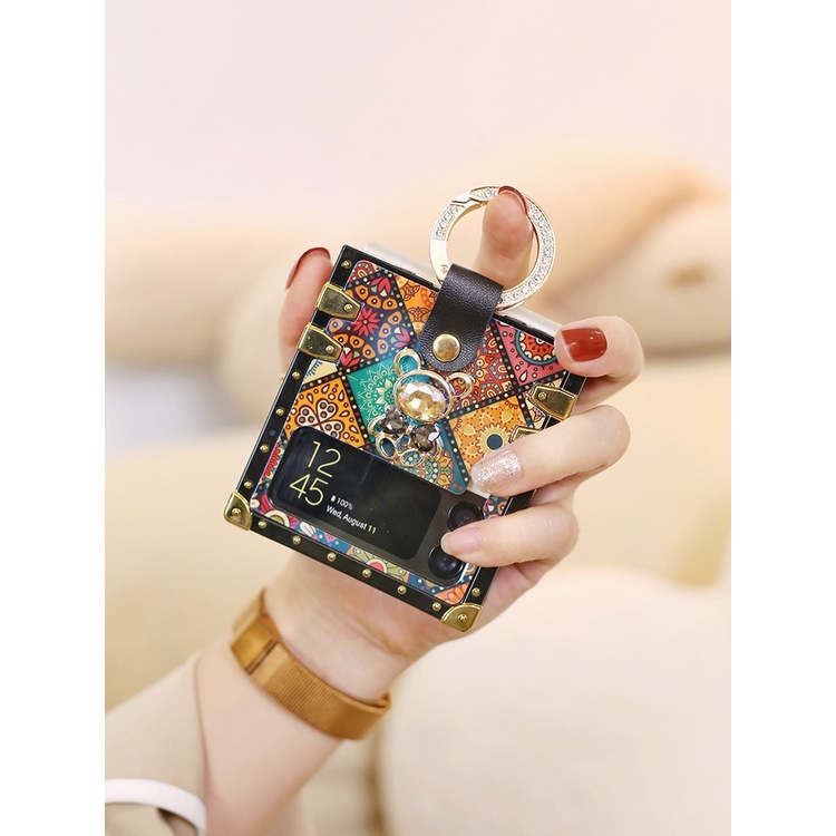 Classic Luxury Design National wind pattern Stand fold Phone Case ...