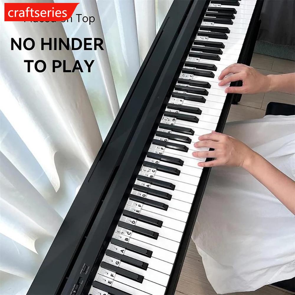 CRAFTSERIES Removable Silicone Overlay Piano Keyboard Notes Guide 61 / ...